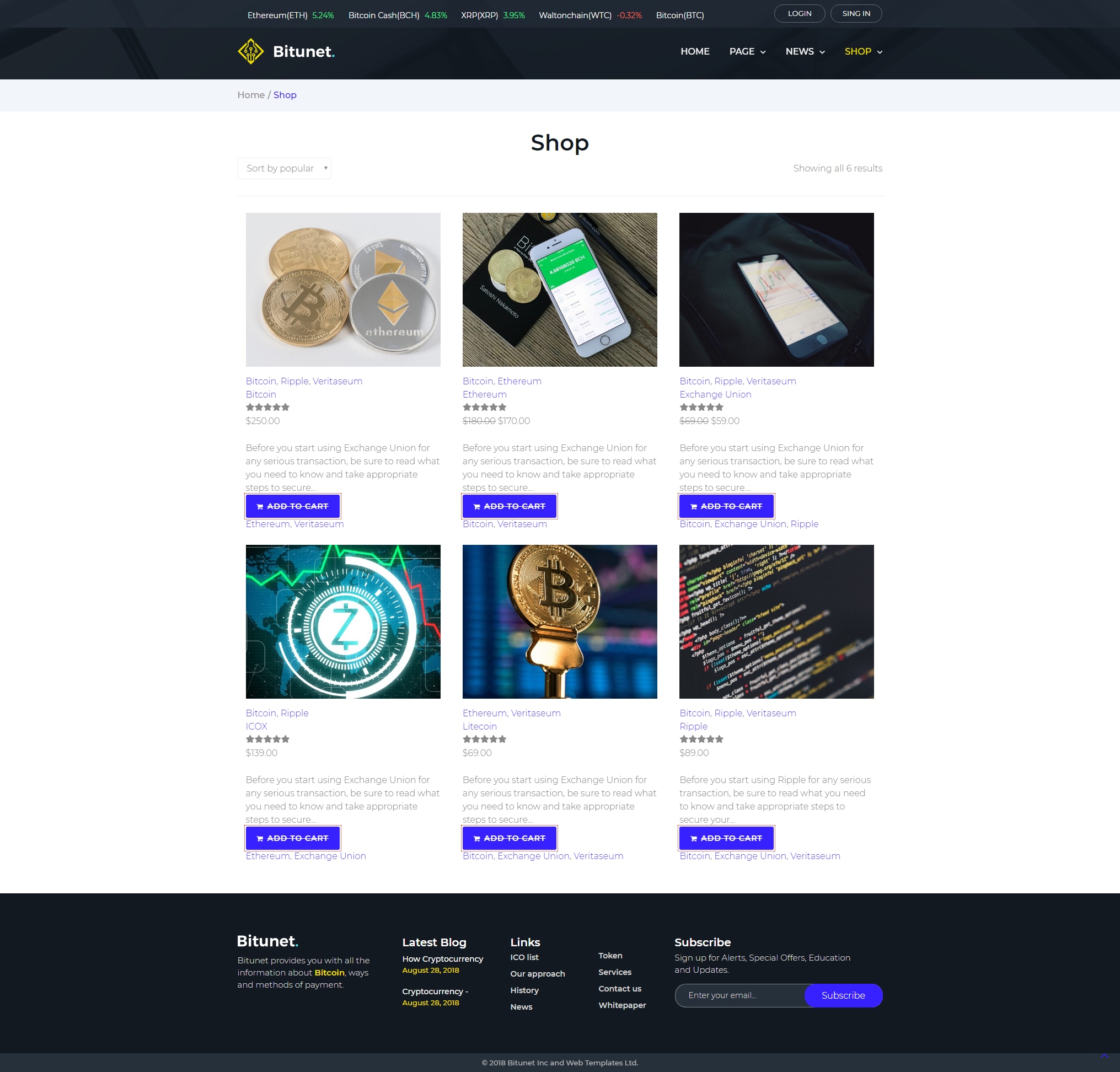 Bitunet - WordPress Cryptocurrency Elementor Theme | InkThemes