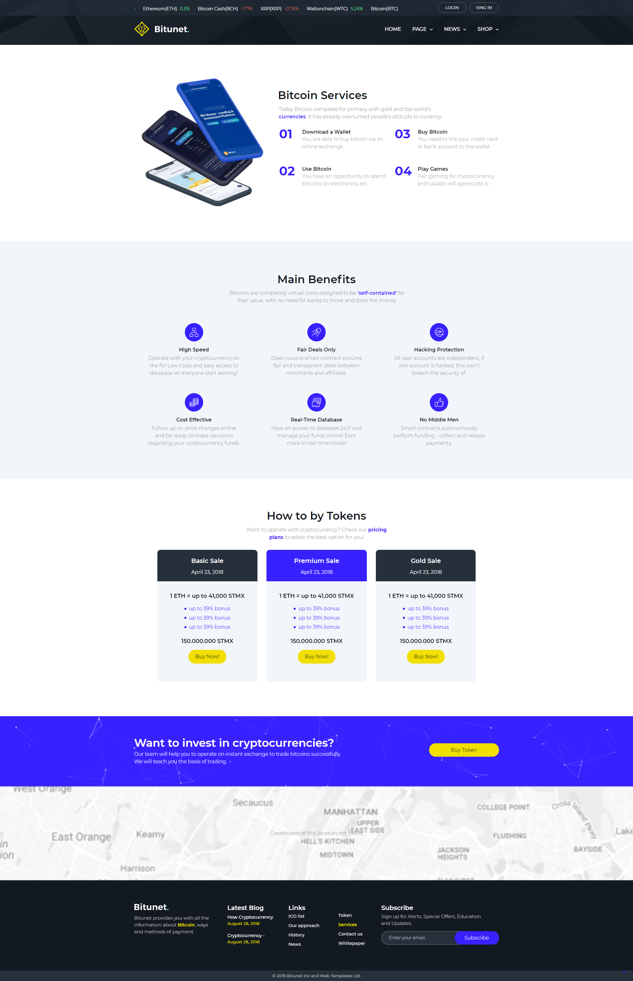 Bitunet - WordPress Cryptocurrency Elementor Theme | InkThemes