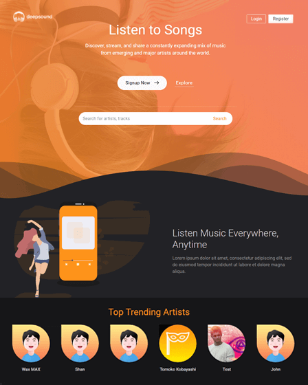 DeepSound - PHP Music Share Script | InkThemes