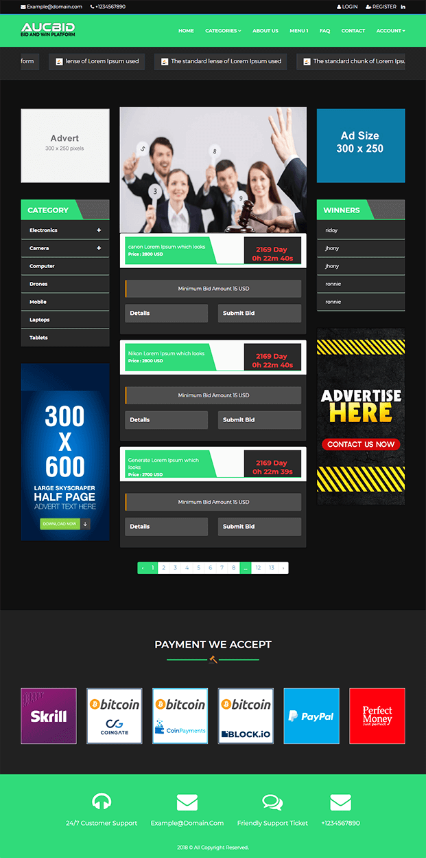 Aucbid Premium Auction Php Script Inkthemes