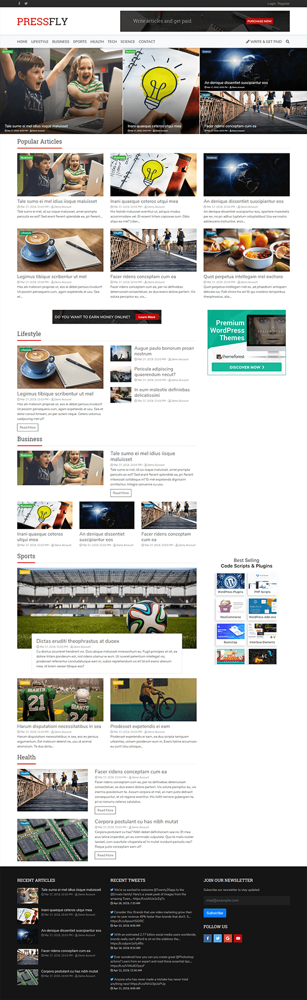 PressFly - Premium Paid Blogging PHP Script | InkThemes