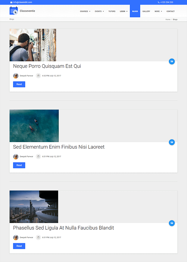 Classeventie V2 - Event Booking PHP Script | InkThemes