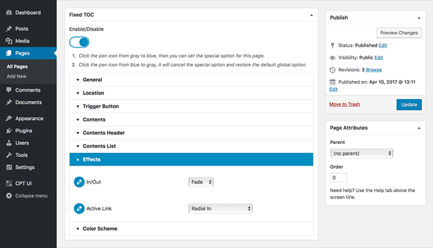 Fixed TOC - WordPress Plugin For Table Of Contents | InkThemes
