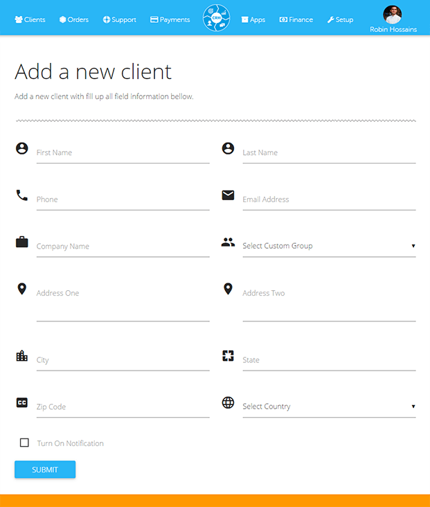 CRM Admin & Client Management Software PHP Script | InkThemes