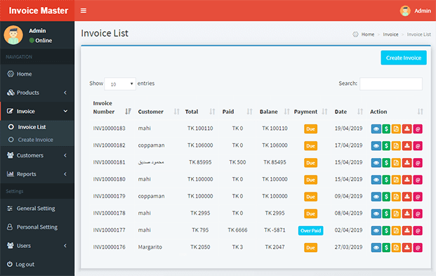 Invoice Master - Invoicing Software PHP Script | InkThemes
