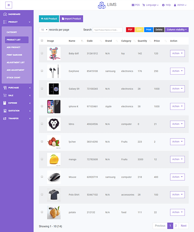 LIMS - PHP Stock Manager Script With POS | InkThemes