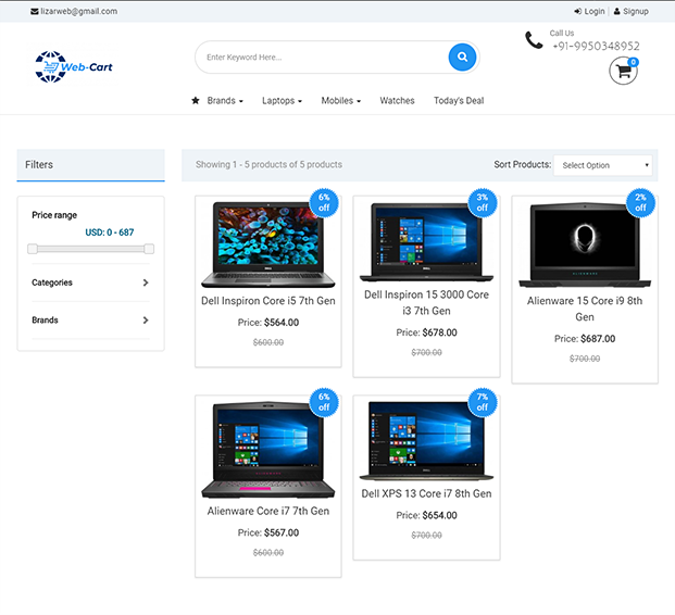 WebCart - Multi Vendor eCommerce Marketplace PHP Script | InkThemes