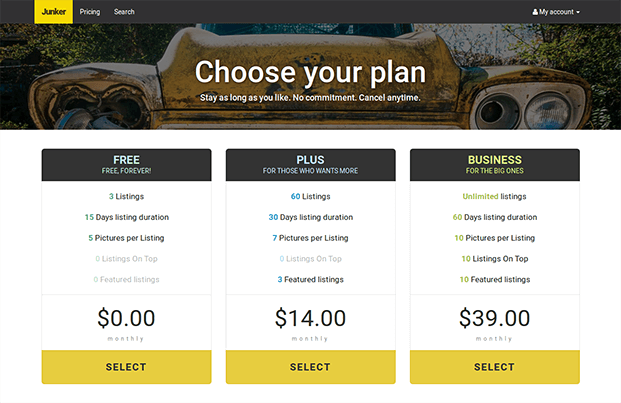 Junker - Advanced Classifieds PHP Script| InkThemes