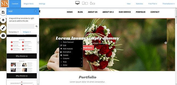 STSBuilder - Website Builder PHP Script | InkThemes