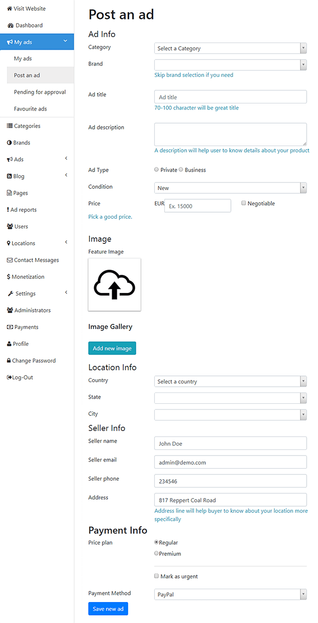 Adified - Best Classified PHP Script | InkThemes