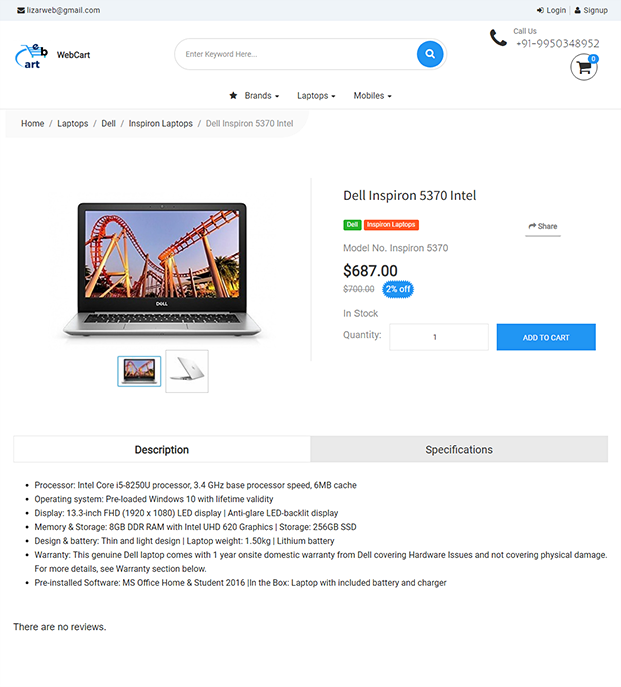 WebCart - Multi Vendor eCommerce Marketplace PHP Script | InkThemes