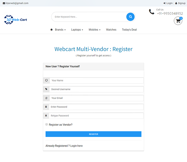 WebCart - Multi Vendor eCommerce Marketplace PHP Script | InkThemes