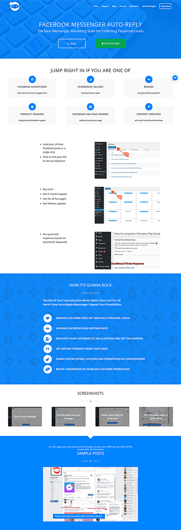 Facebook Messenger Auto-Reply WordPress Plugin | InkThemes