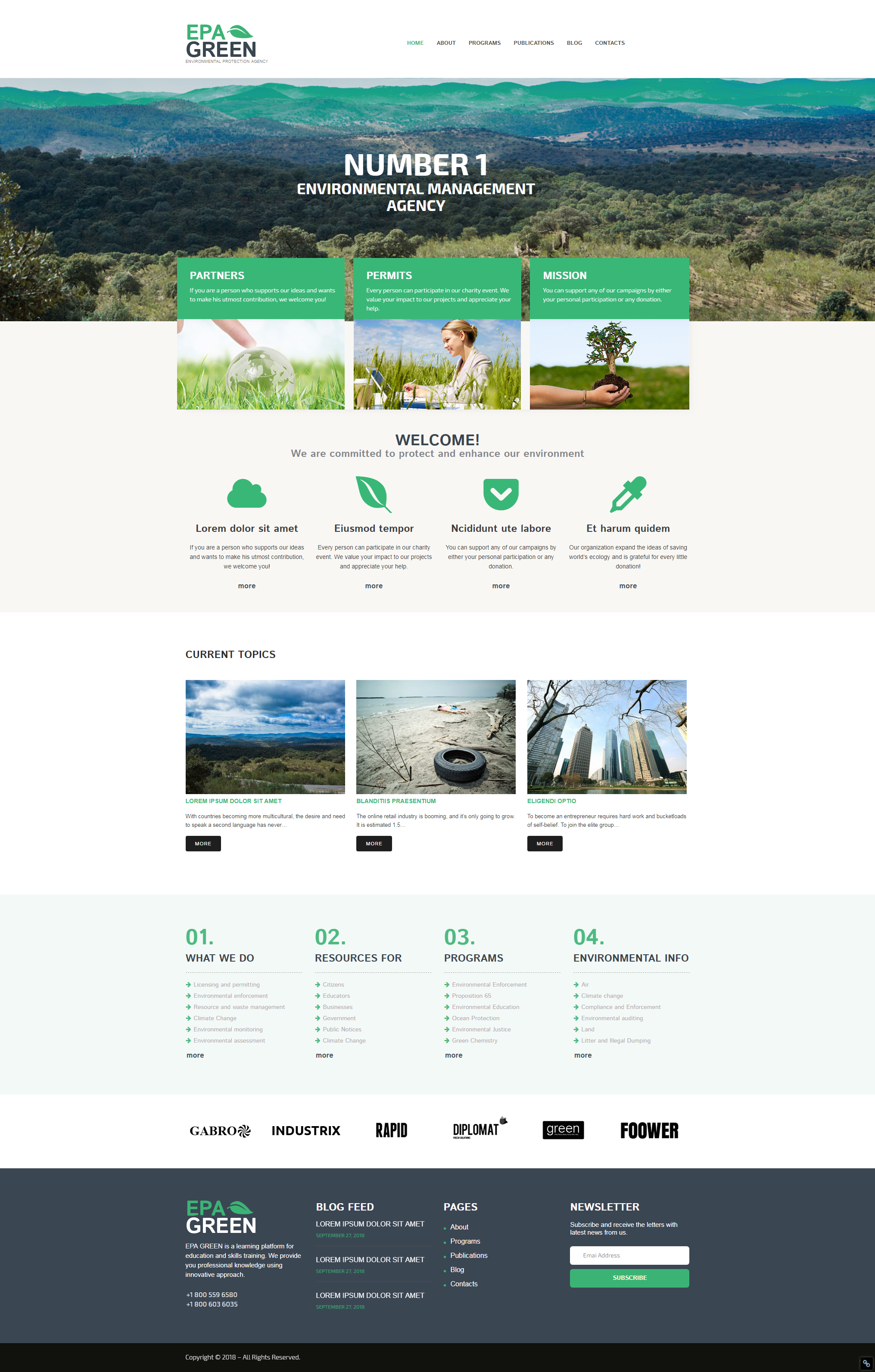 Environmental Responsive WordPress Theme | InkThemes