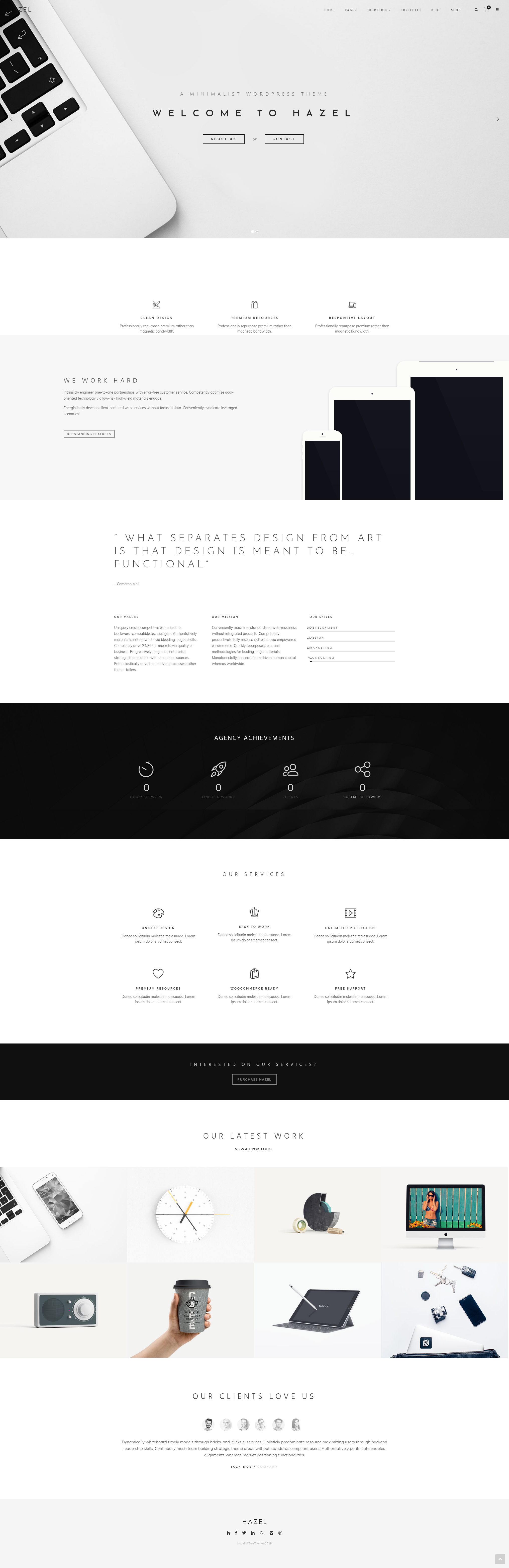 Hazel - Clean Minimalist Multi-Purpose WordPress Theme | InkThemes
