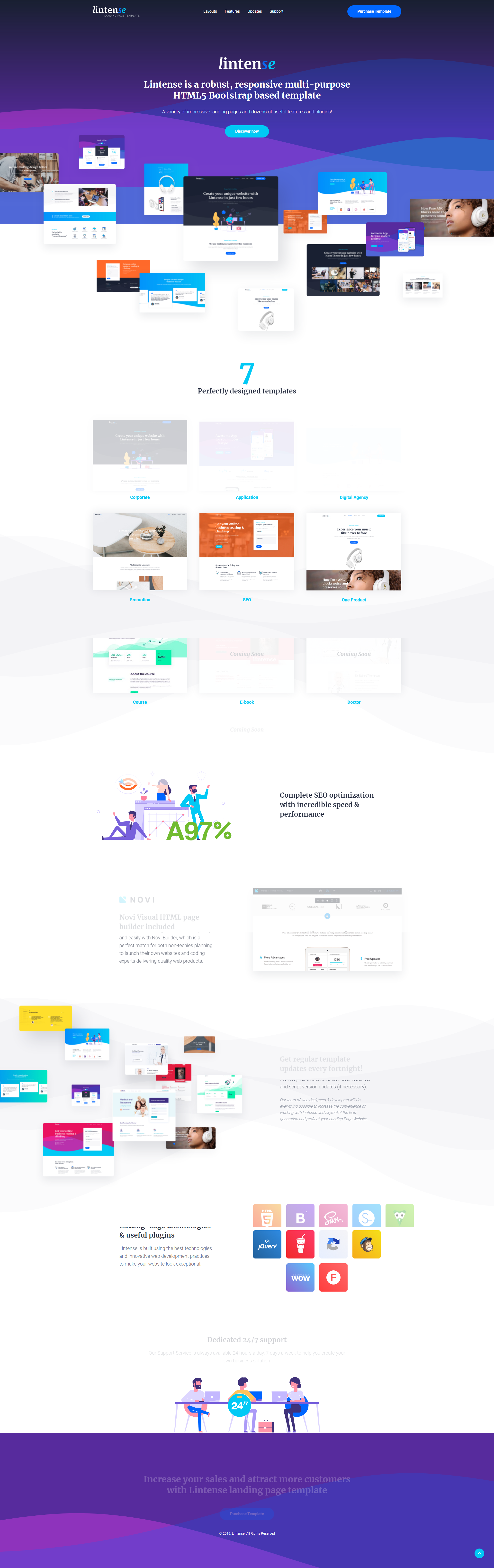 Lintense - All-in-one Landing Page Template | InkThemes